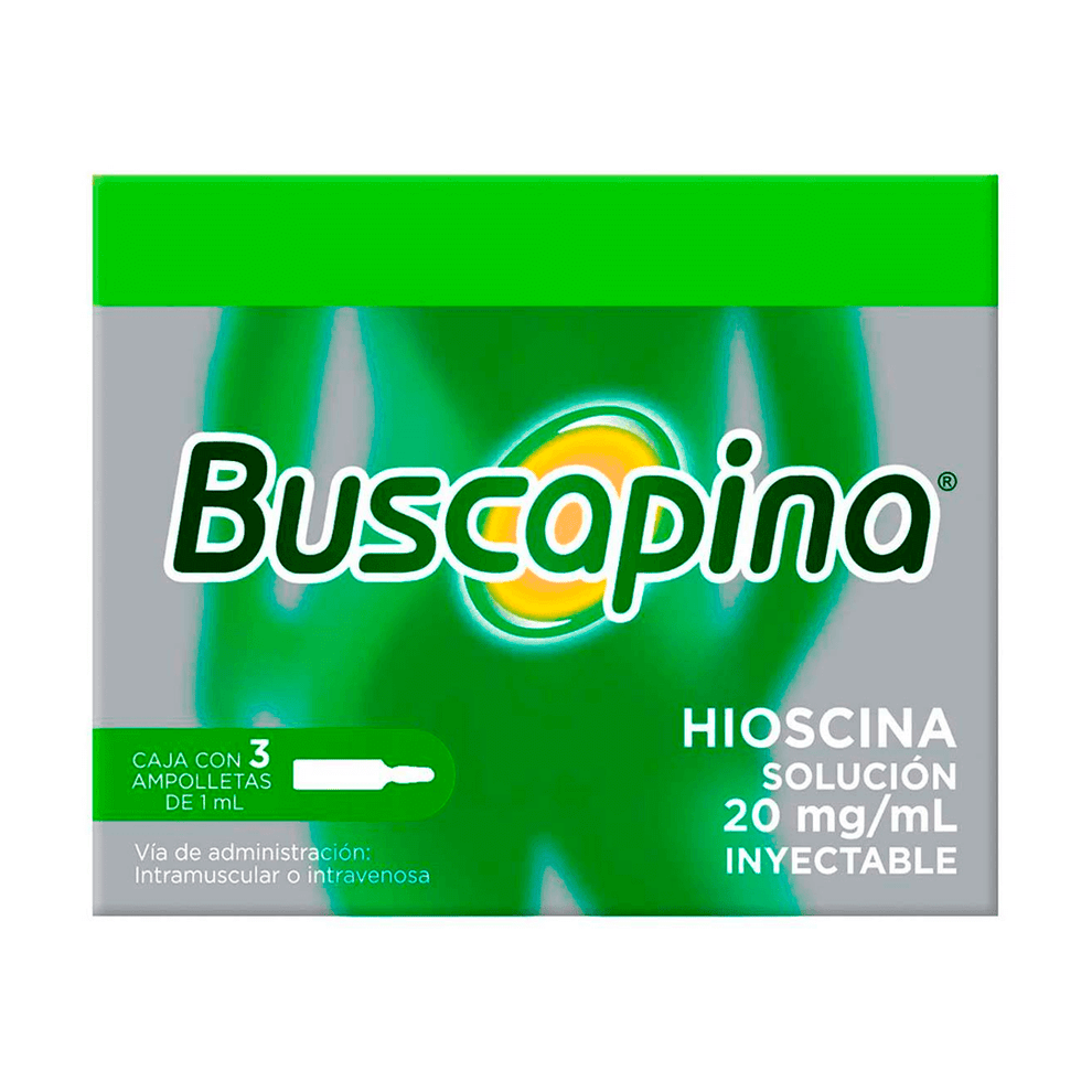 BUSCAPINA (HIOSCINA) AMPOLLETA 20 MG CAJA C/3 – One Pharmacy