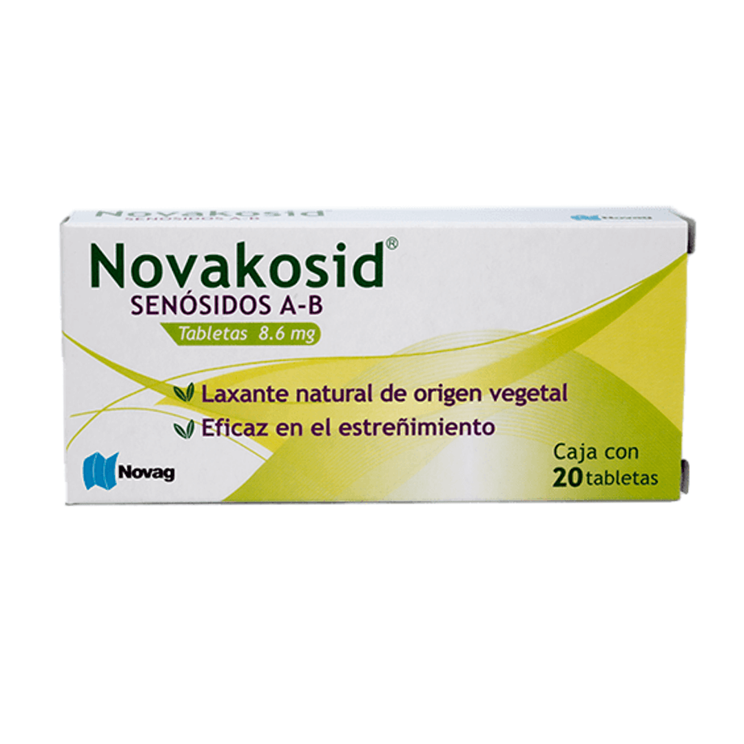 NOVAKOSID (SENOSIDOS A-B) TABLETAS 8.6 MG CAJA C/20 – One Pharmacy
